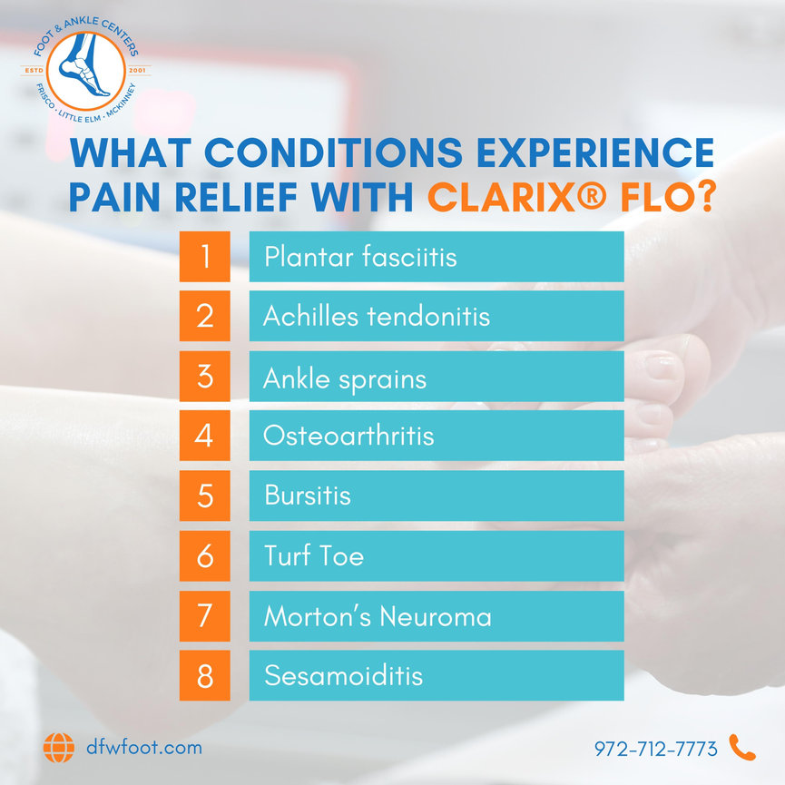 What Conditions Experience Pain Relief With CLARIX® FLO? - Foot & Ankle ...